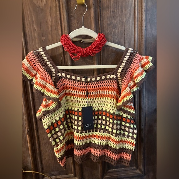 Rails | Tops | Nwt Rails Anna Tropical Crochet Top Xl | Poshmark